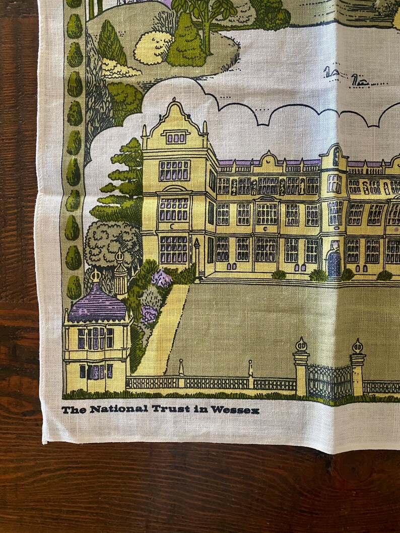 Vintage the National Trust in Wessex Pat Albeck Tea Towel - Etsy