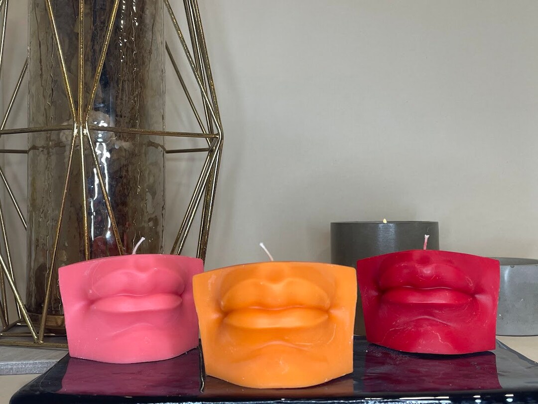 David Lips Candle | Décor | Gift - Etsy