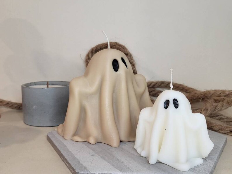 Large Ghost Candle Decor Gift Halloween - Etsy