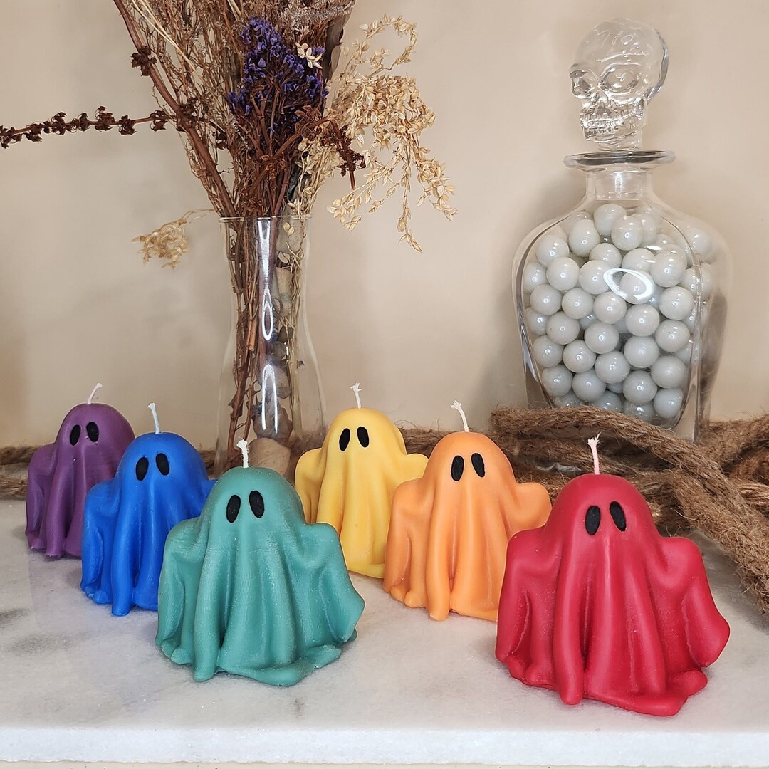 Ghost Candle | Halloween Decor - Etsy