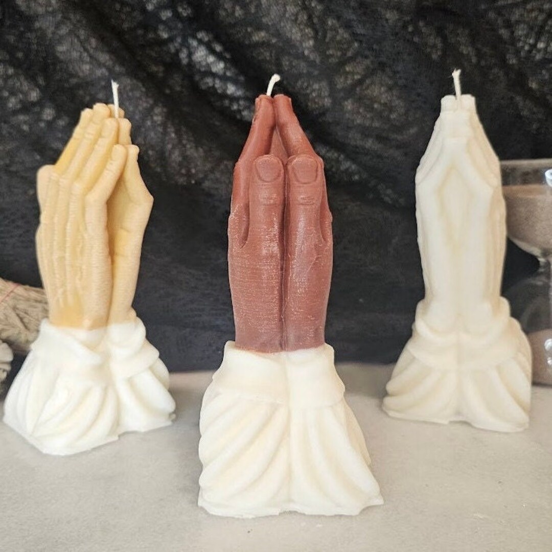 Praying Hands Candle | Gift - Etsy