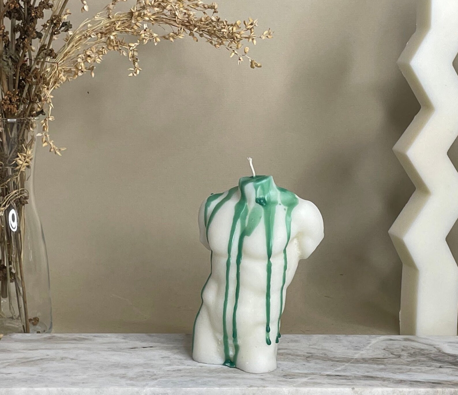 Color Drizzle Torso Candle Small Decor Gift scented - Etsy