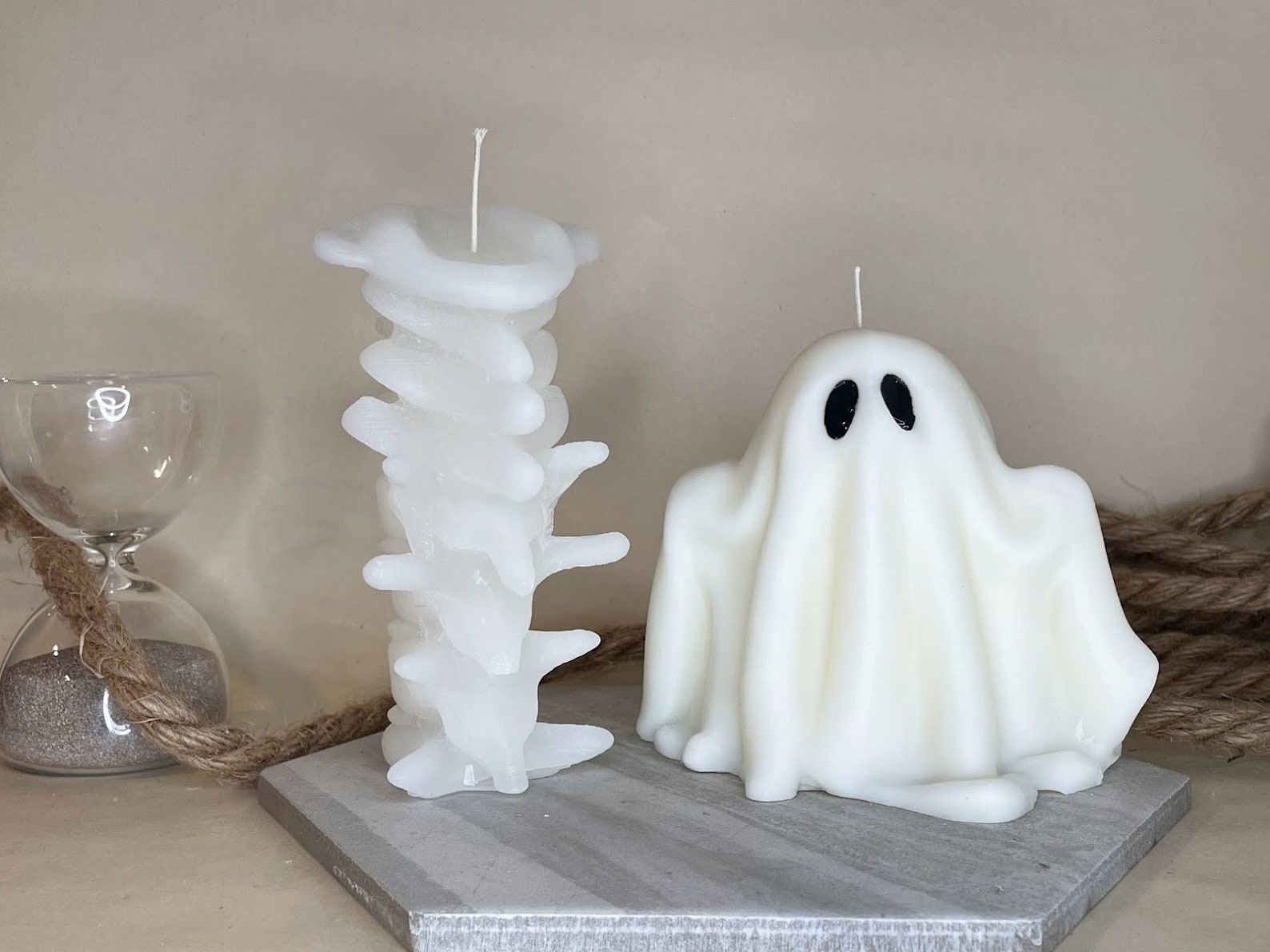 Large Ghost Candle Decor Gift Halloween - Etsy