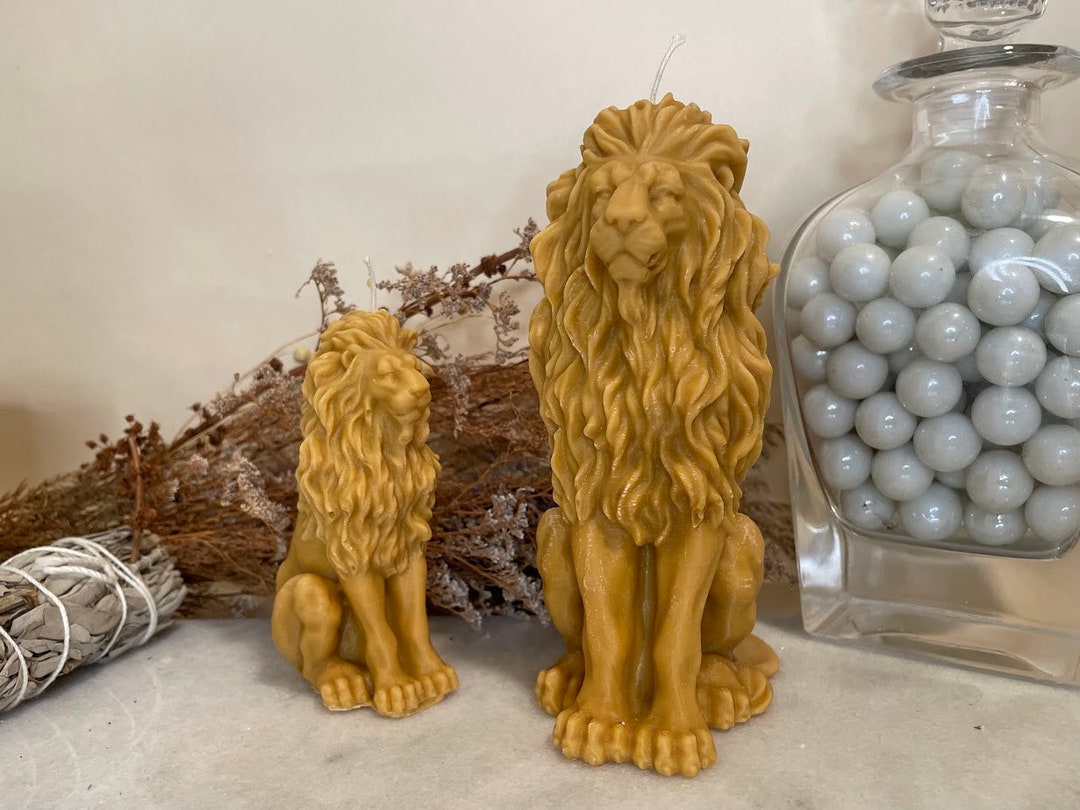 Large Lion Candle | Scented - Etsy