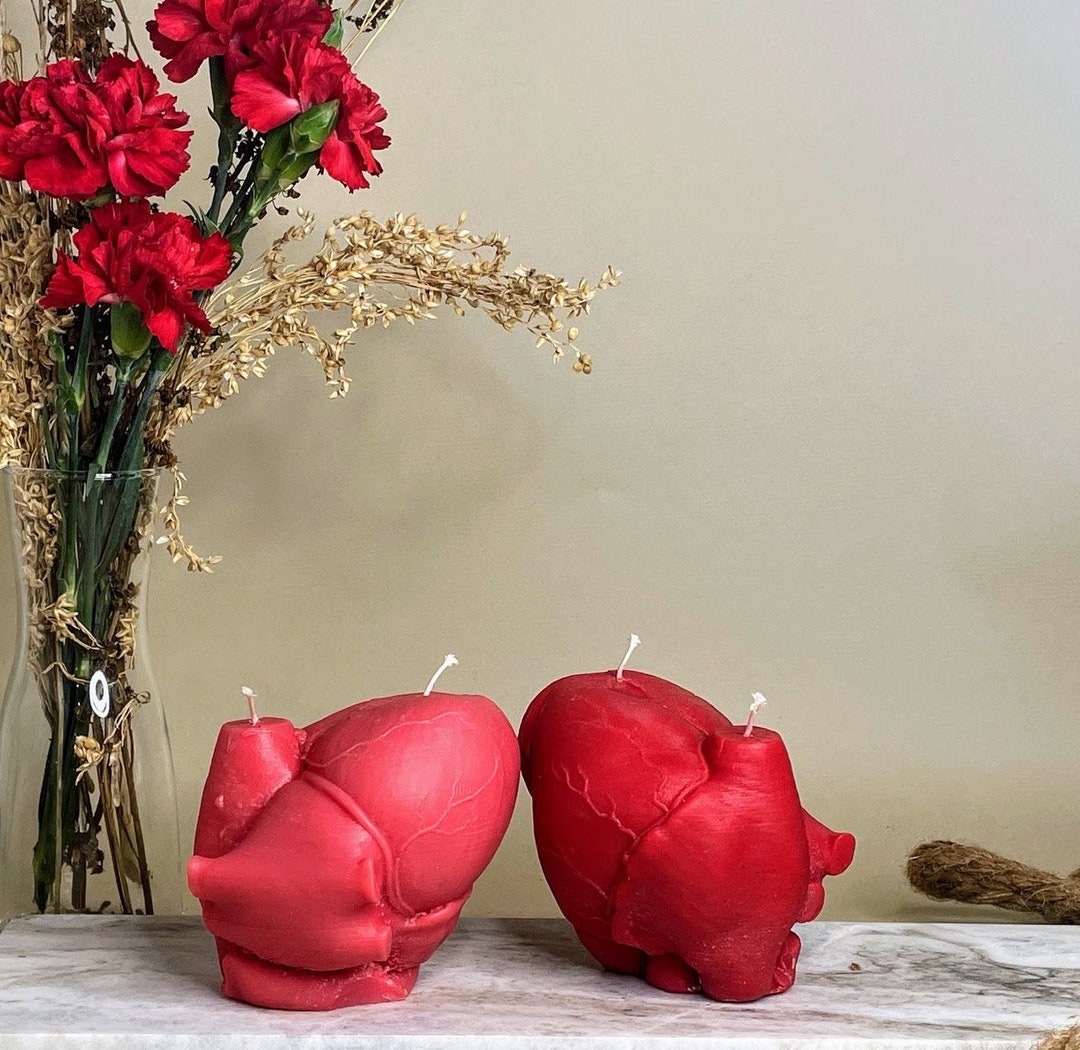 Anatomical Heart Candle Halloween Decor Gift - Etsy
