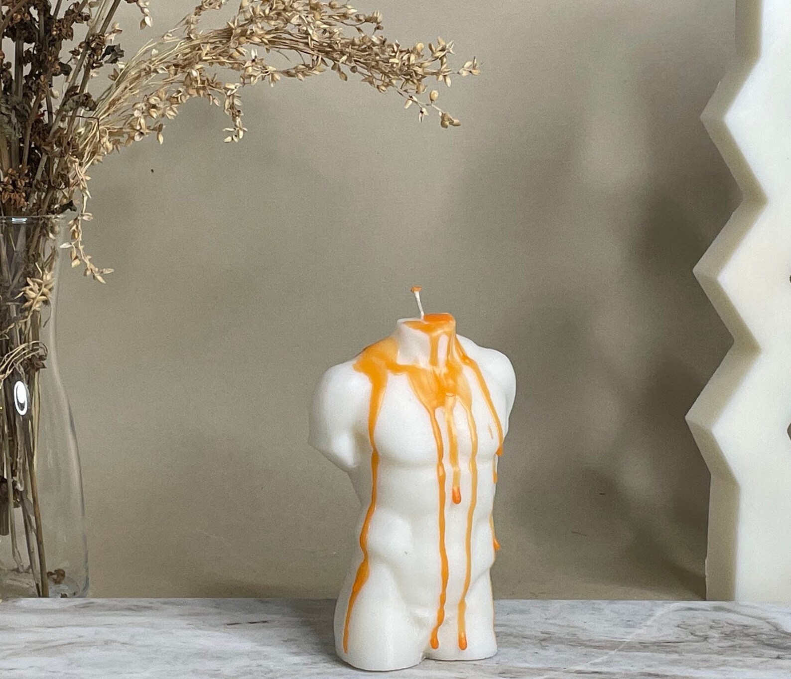 Color Drizzle Torso Candle Small Decor Gift scented - Etsy