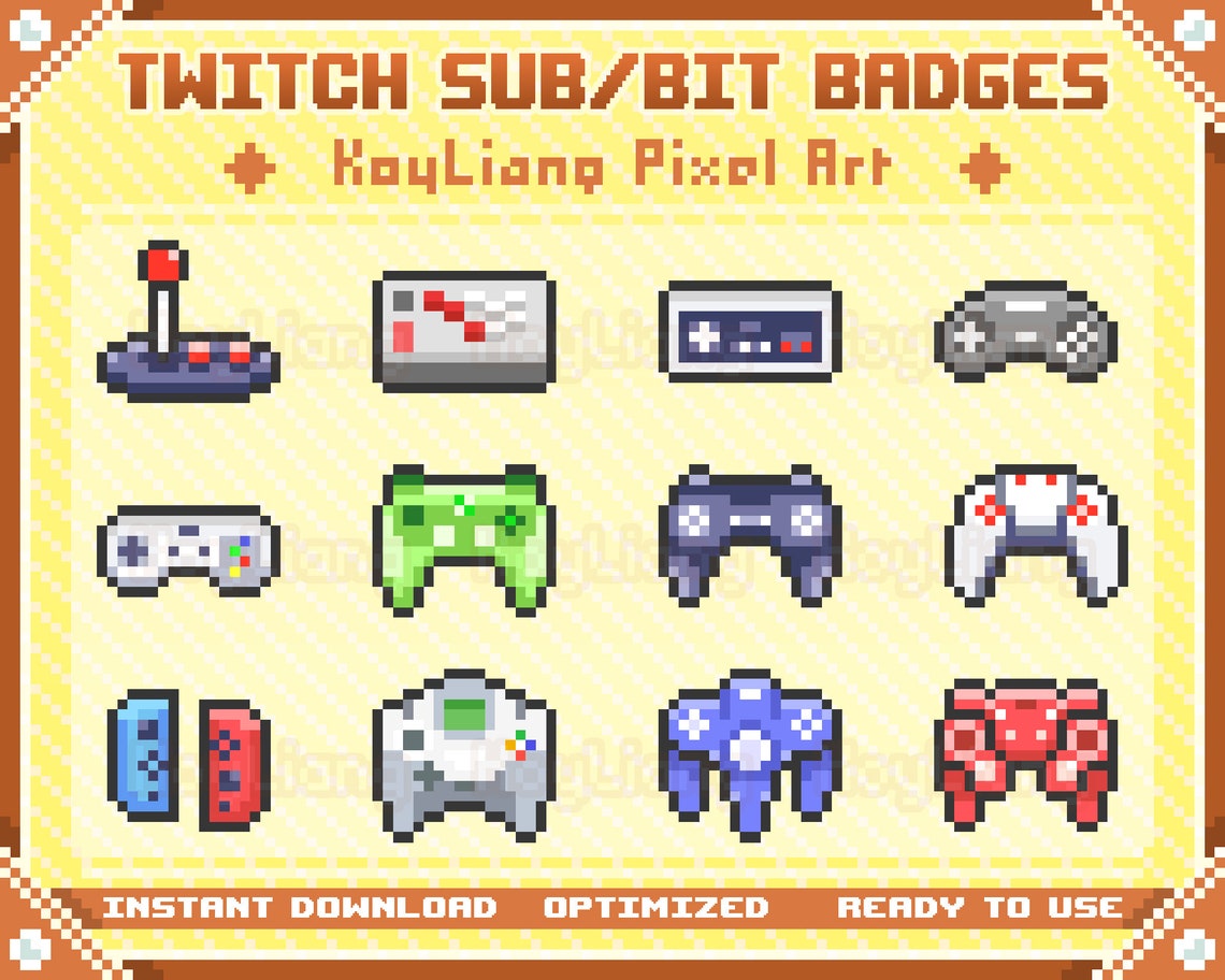 Twitch Subscriber Badge for Gaming Streamer Controller Sub - Etsy