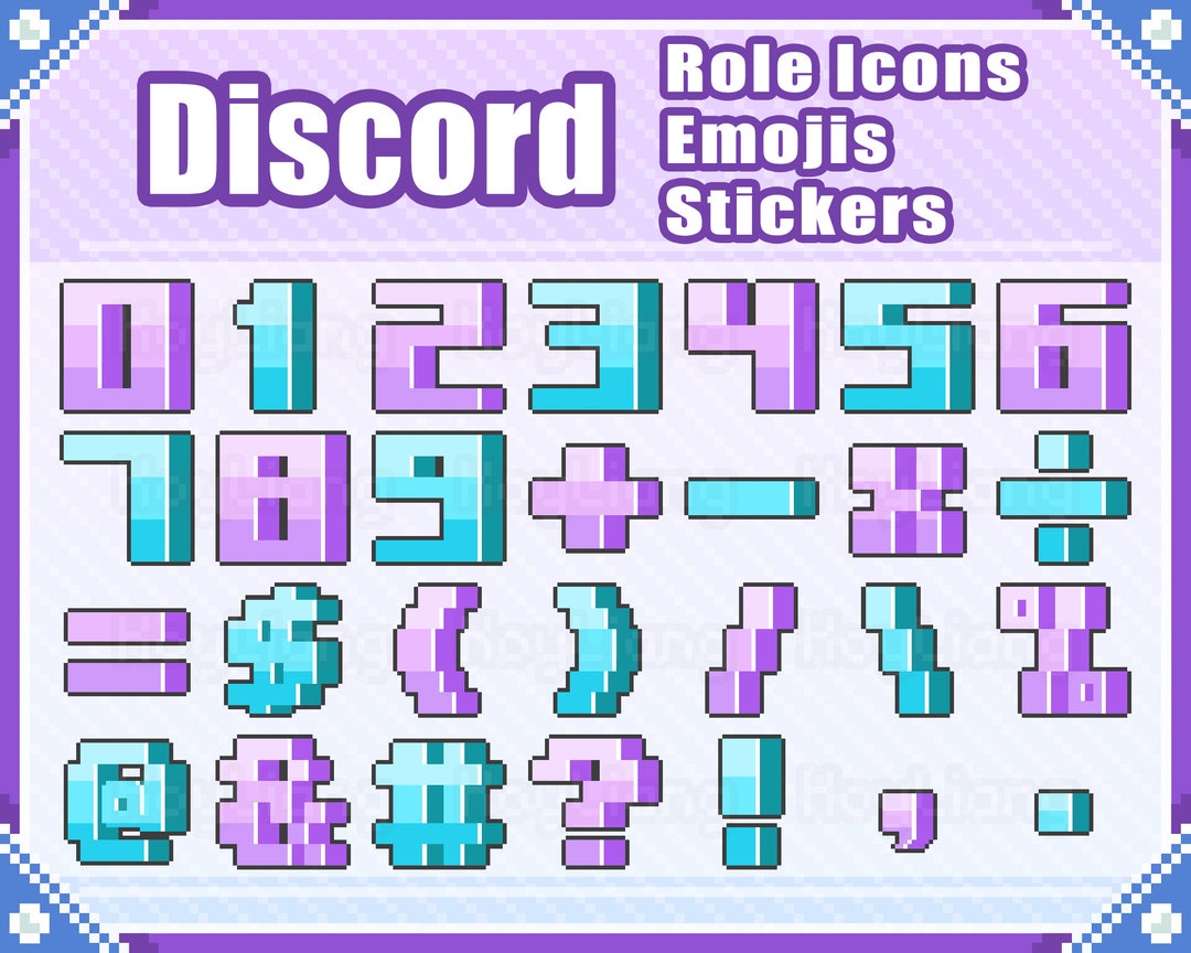 Discord Numbers and Symbols Pack Download - Cute 3D Fonts, Pixel Art ...