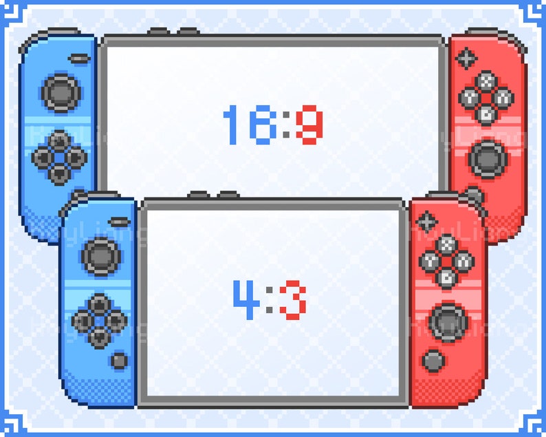 Pixel Stream Overlay: Retro Game Console Webcam Border (digital ...