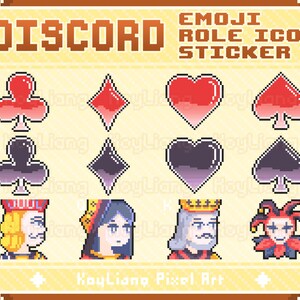 Discord Stickers Pack With Poker Suits, Premade Role Icons and Emoji ...