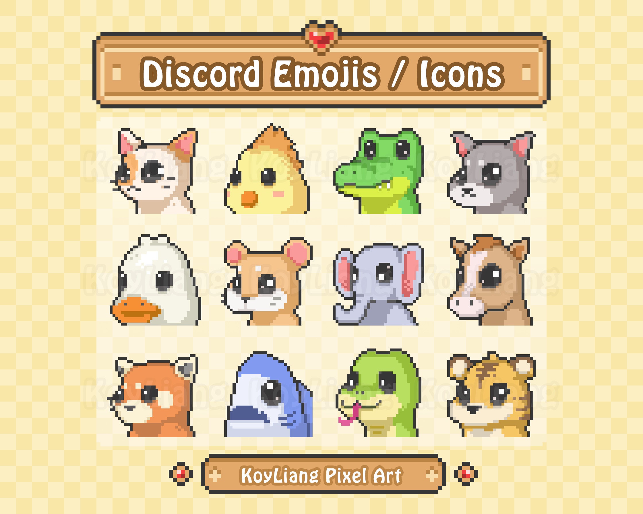 Cute Animal Emojis and Role Icons for Discord Server - Etsy Australia