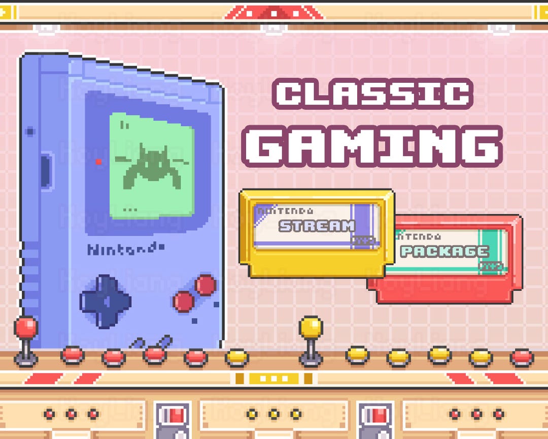 Retro Gaming Stream Package: Twitch Streamer Assets, 8 Bit Pixel Art - Etsy