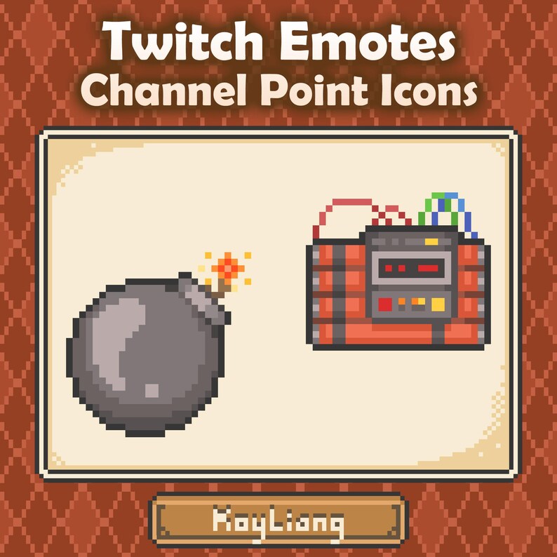 Pixel Twitch Emotes: Bomb Designs for Gaming Streamers, Instant ...
