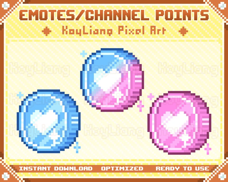 Kawaii Twitch Emotes Pack in 8 Bit Pixel Style to Reward Loyal - Etsy UK