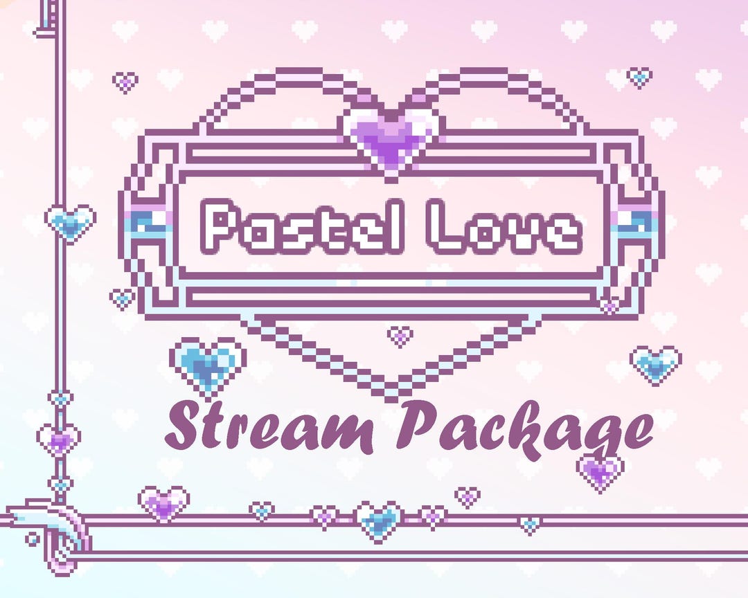 Cute and Dreamy Stream Package for Twitch Channel, 8bit Pixel Style ...