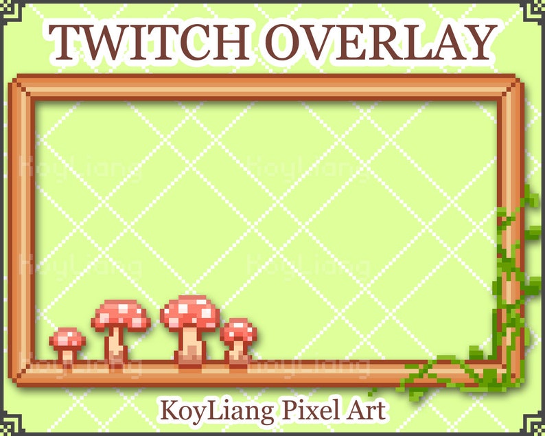Twitch Cam Overlay Streaming Webcam Border Cute Pixel Screen - Etsy ...