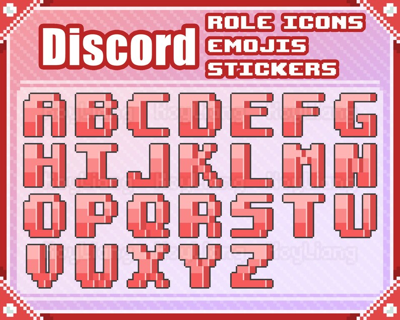 Discord Emoji Pack With A-Z Characters in 8bit Design Cute - Etsy