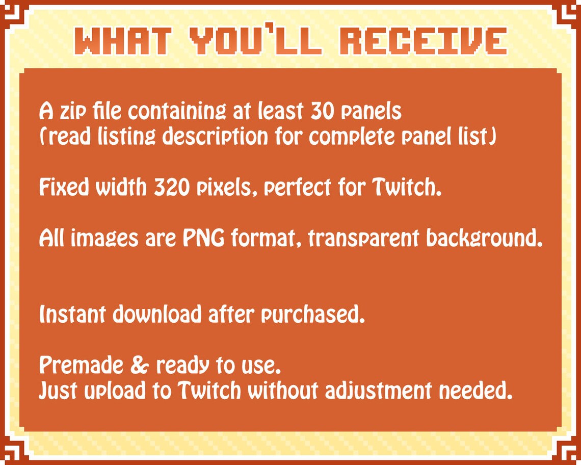 Twitch Ghost Panel in Cute Pixel Style for Channel Profile - Etsy