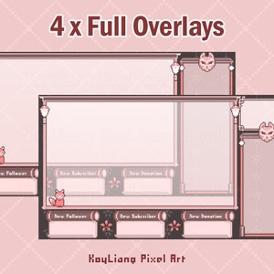 Japan Style Overlays Package, Twitch Channel Customization, Pixel ...