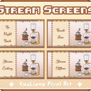 Animated Stream Screens With Coffee and Cafe Theme, Starting Soon ...