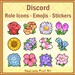 Discord Flower Emojis and Stickers - Pixel Role Icons, Discord Server ...