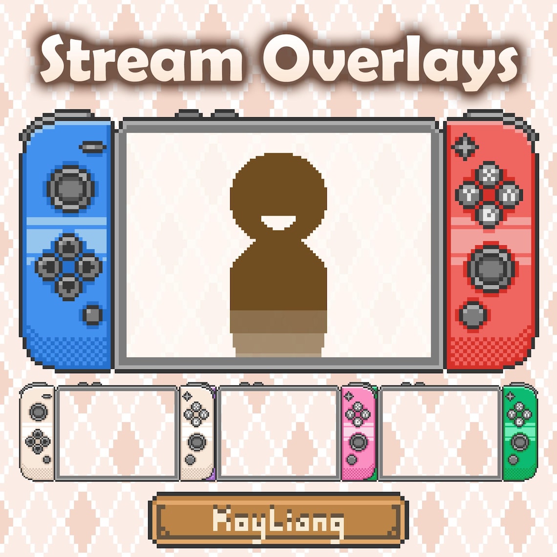 Pixel Stream Overlay: Retro Game Console, Webcam Border, Gaming ...