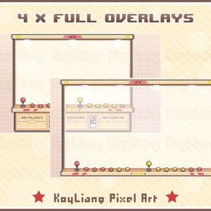 Twitch Retro Overlay With Arcade Game Machine in 8bit Pixel Style for Stream Customization, Cool ...