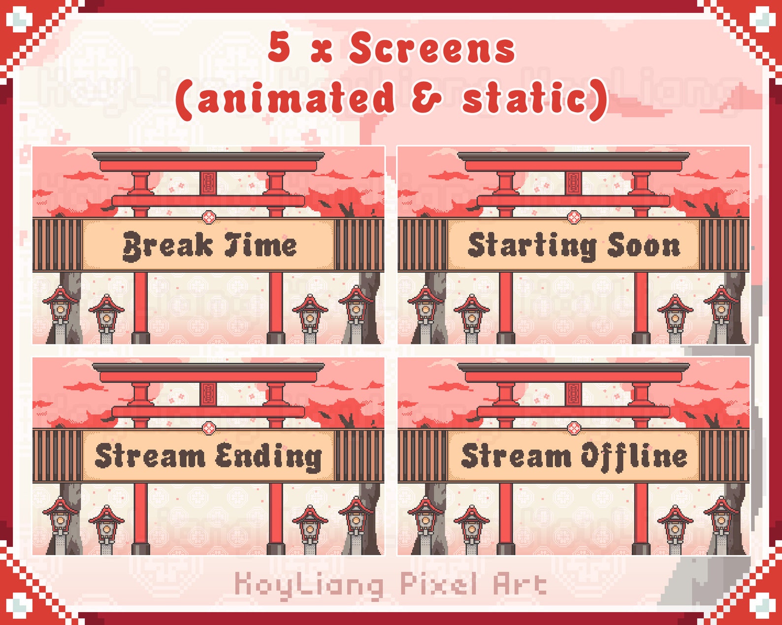 Japan Style Stream Pack - Streamer Assets Bundle, Twitch Channel ...