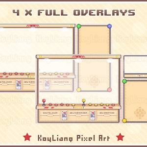 Twitch Retro Overlay With Arcade Game Machine in 8bit Pixel Style for ...
