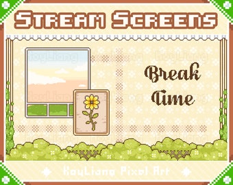 Pixel Field Animated Scenes, BRB, Be Right Back, Starting Soon Twitch ...