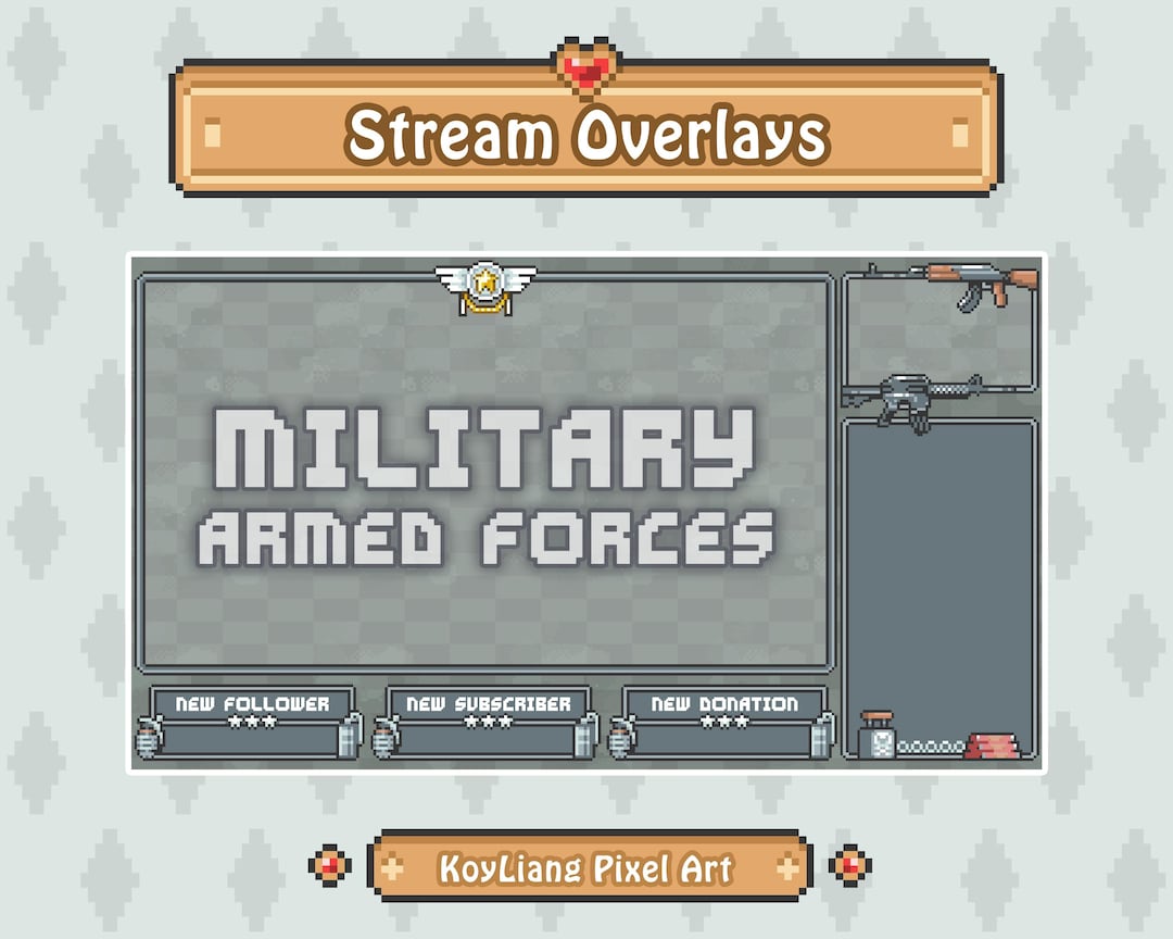 Twitch Overlays Package, Youtuber Streaming Layout, Military Game ...
