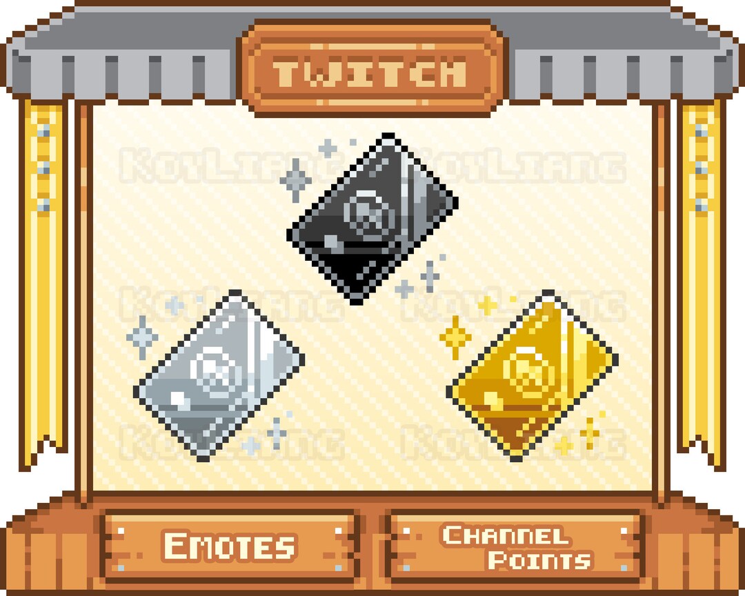 Credit Card Emotes and Channel Points Icon - Cute Pixel Art, Shining ...