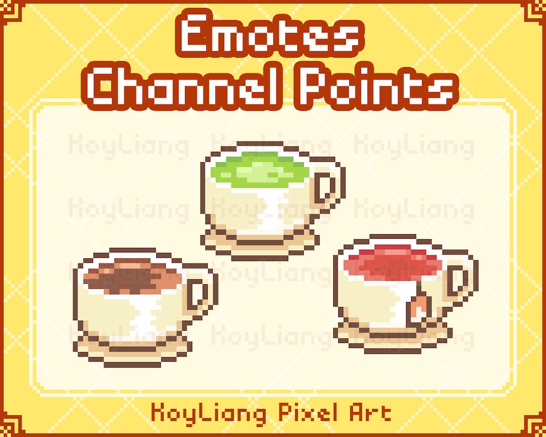 Coffee Emote, Twitch Tea and Teacup Emotes, Cute Pixel Icon, Channel ...