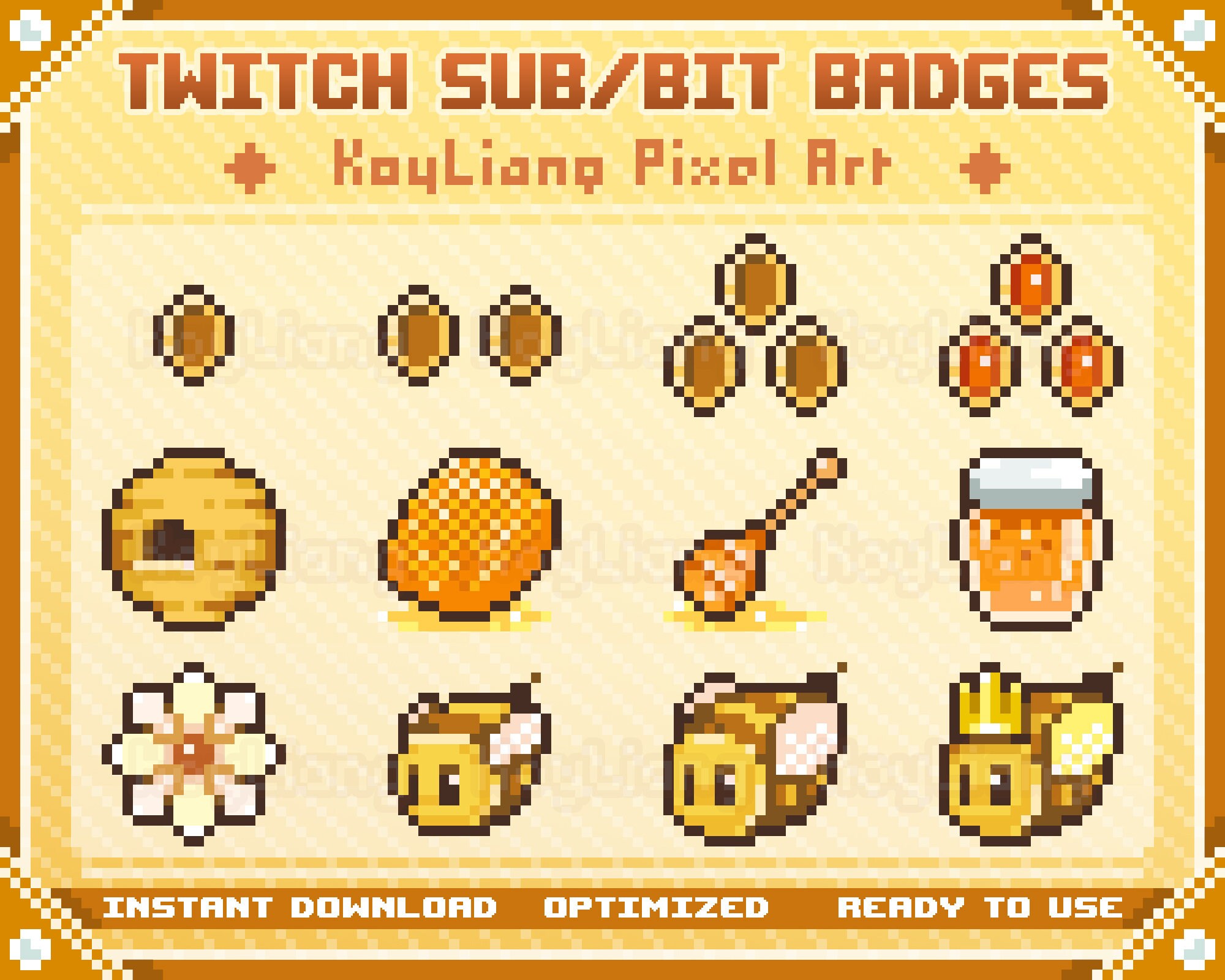 Cute Sub Badges and Bit Tier Badges in Bundle for Streamers to - Etsy
