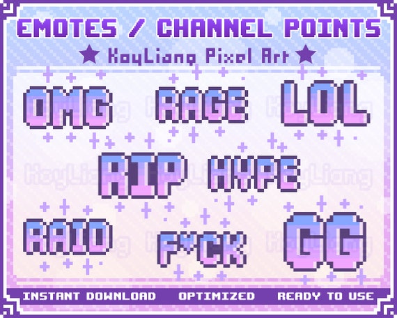 Twitch Text Emotes Pack With 16 Commonly Used Words for | Etsy