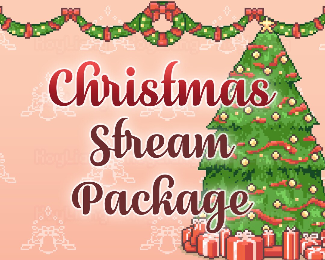 Christmas Stream Package for Twitch Channel in Pixel Art Design ...