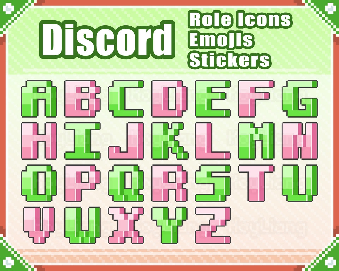 Discord Emotes Pack Digital Download - Cute Solid Fonts and Texts, A to ...