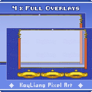 Retro Pixel Twitch Overlay Kit Premium Design for Streamers Includes ...