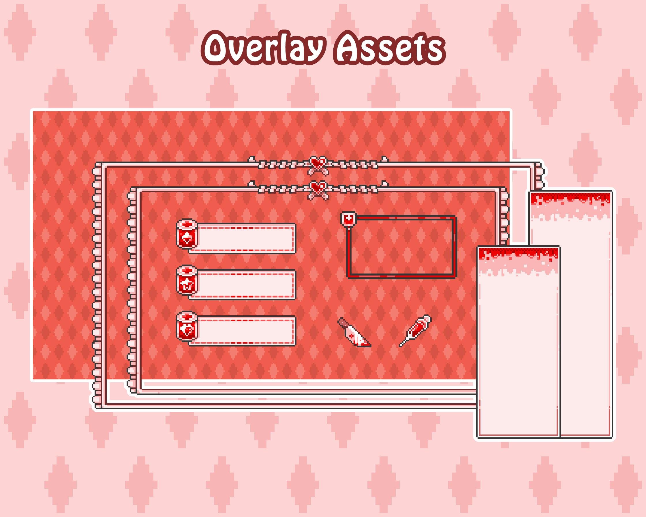 Bloody Nurse Stream Overlays Bundle, Gothic and Spooky Twitch Overlay ...