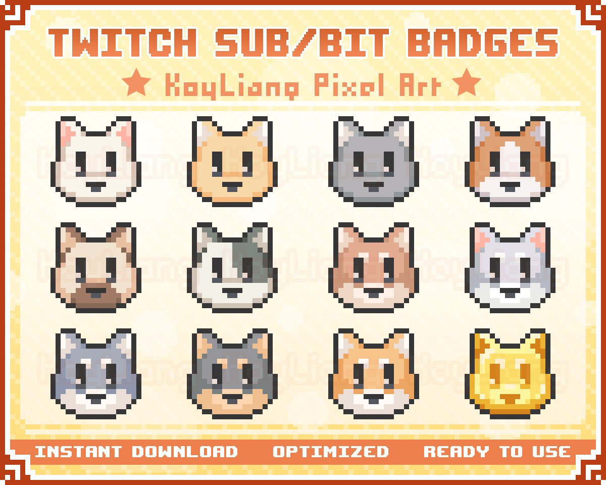 Dog Sub Badges in Bundle for Twitch Channel Cute Bit Badges - Etsy