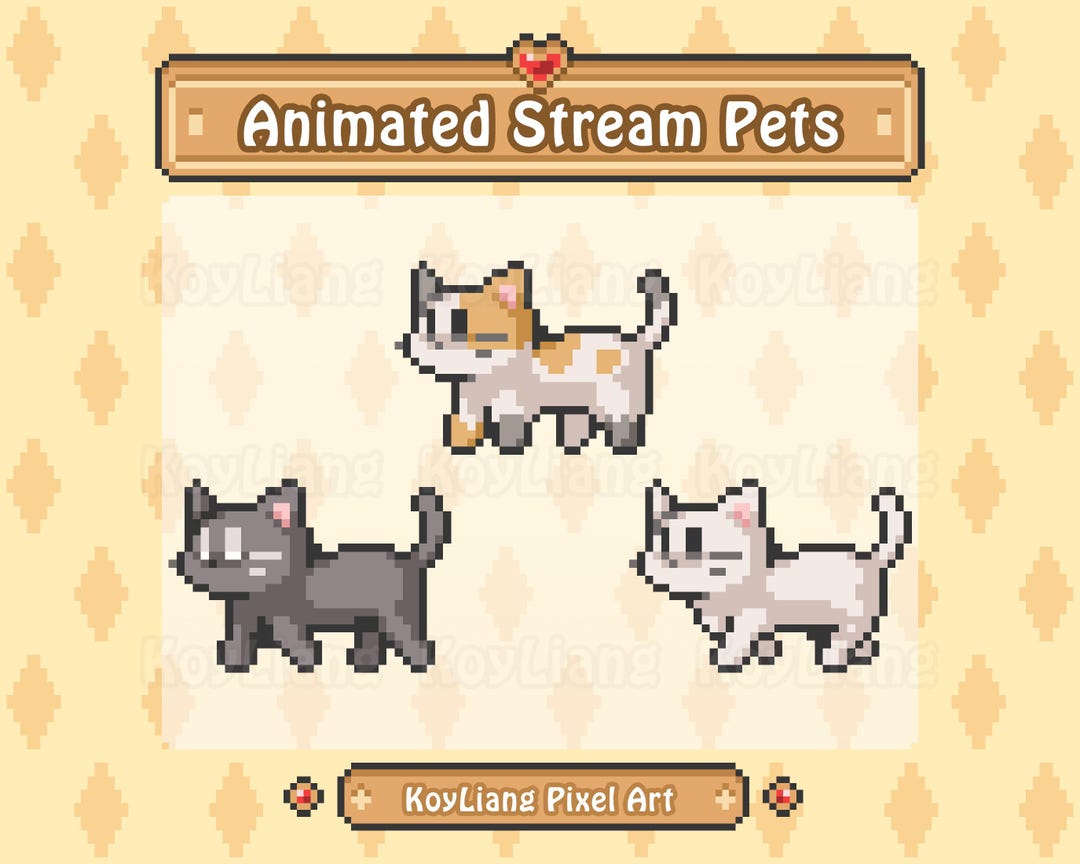 Animated Stream Pets - Cute Walking Cat, Little Baby Kitty, Kawaii ...