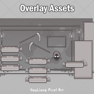Grim Reaper Twitch Overlays Bundle - Streamer Graphics Package, Stream ...