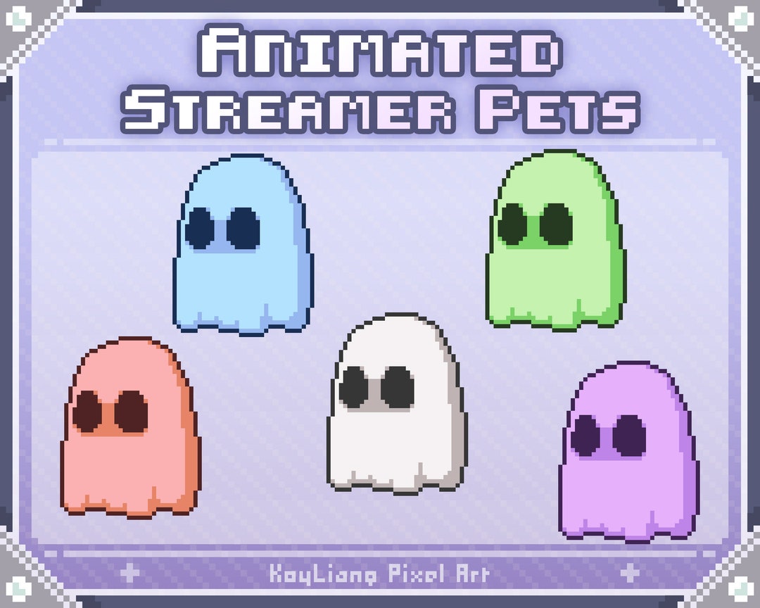 Animated Little Ghost to Decorate Stream Screens Cute Streamer Pets ...