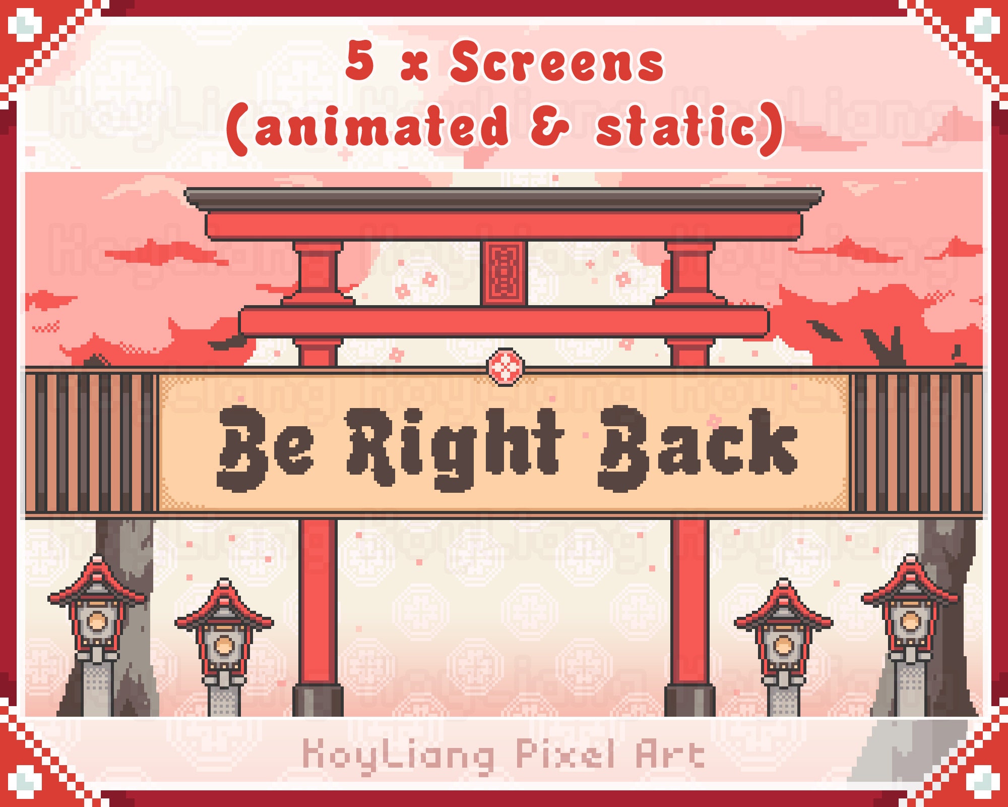 Japanese Style Stream Package for Twitch Channel Set Up All - Etsy Hong ...