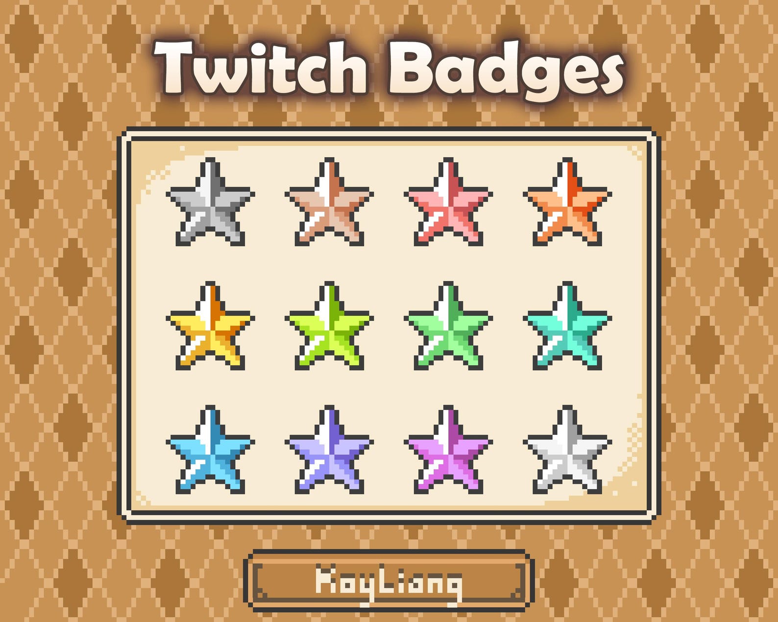Little Star Sub Badges - Stream Channel Logo, Subscriber Reward Icons ...