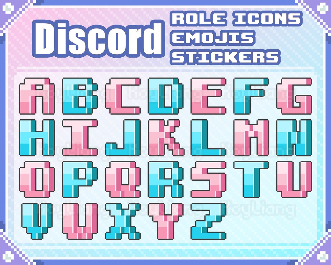 Discord Emotes Pack Download Cute Pixel Characters From A to - Etsy