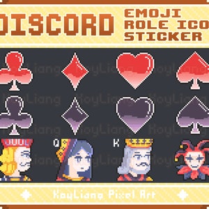Discord Stickers Pack With Poker Suits, Premade Role Icons and Emoji ...