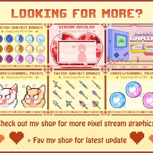 Cute 8 Bit Pixel Style Twitch Banner in Aesthetic Purplish - Etsy