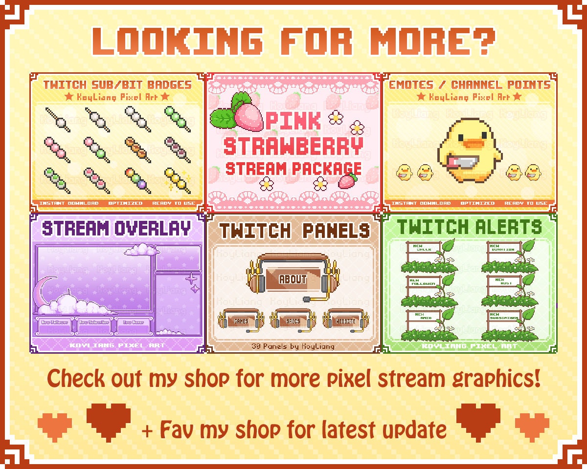 Cottagecore Aesthetic Stream Bundle Packs for Twitch Channel | Etsy UK