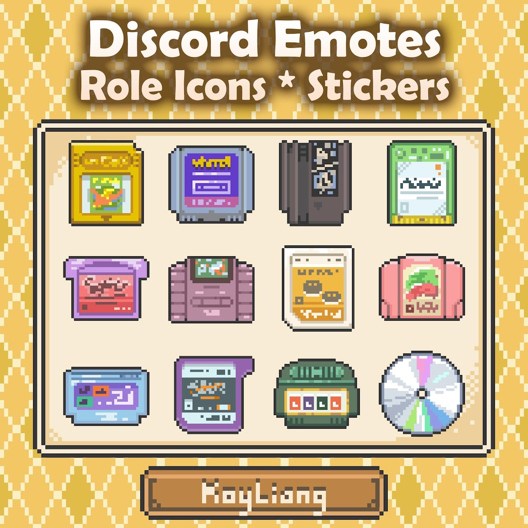 Retro Pixel Art Discord Icons: Gaming Cartridge Theme - Etsy